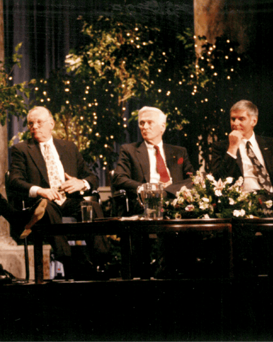 Neil Armstrong, Eugene Cernan & Dick Rutan with David Hartman ...
